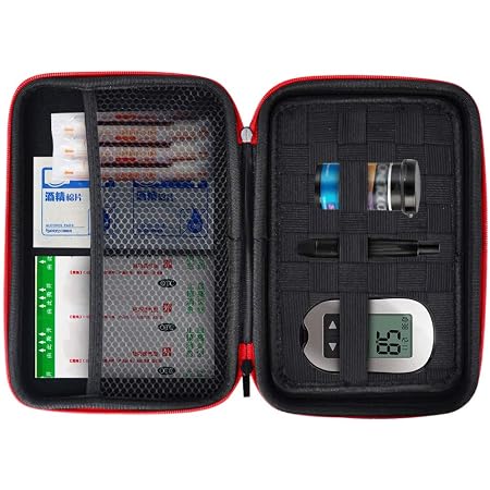 Amazon.com: Diabetic Supplies Bag Diabetes Testing Kit Travel Case ...