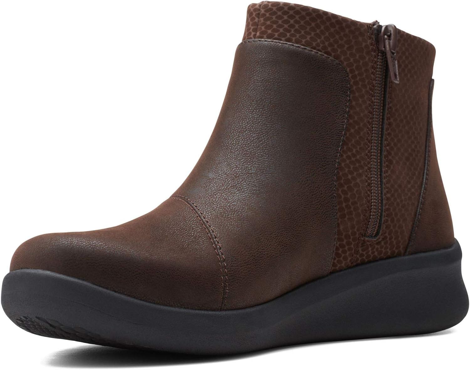 Amazon | Clarks Women's Sillian 2.0 Hi Ankle Boot, Brown Synthetic, 8 ...