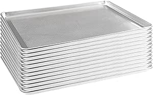 Amazon.com: HARDURA Aluminum Perforated Baking Sheet Pan 18”L X 26”W X ...