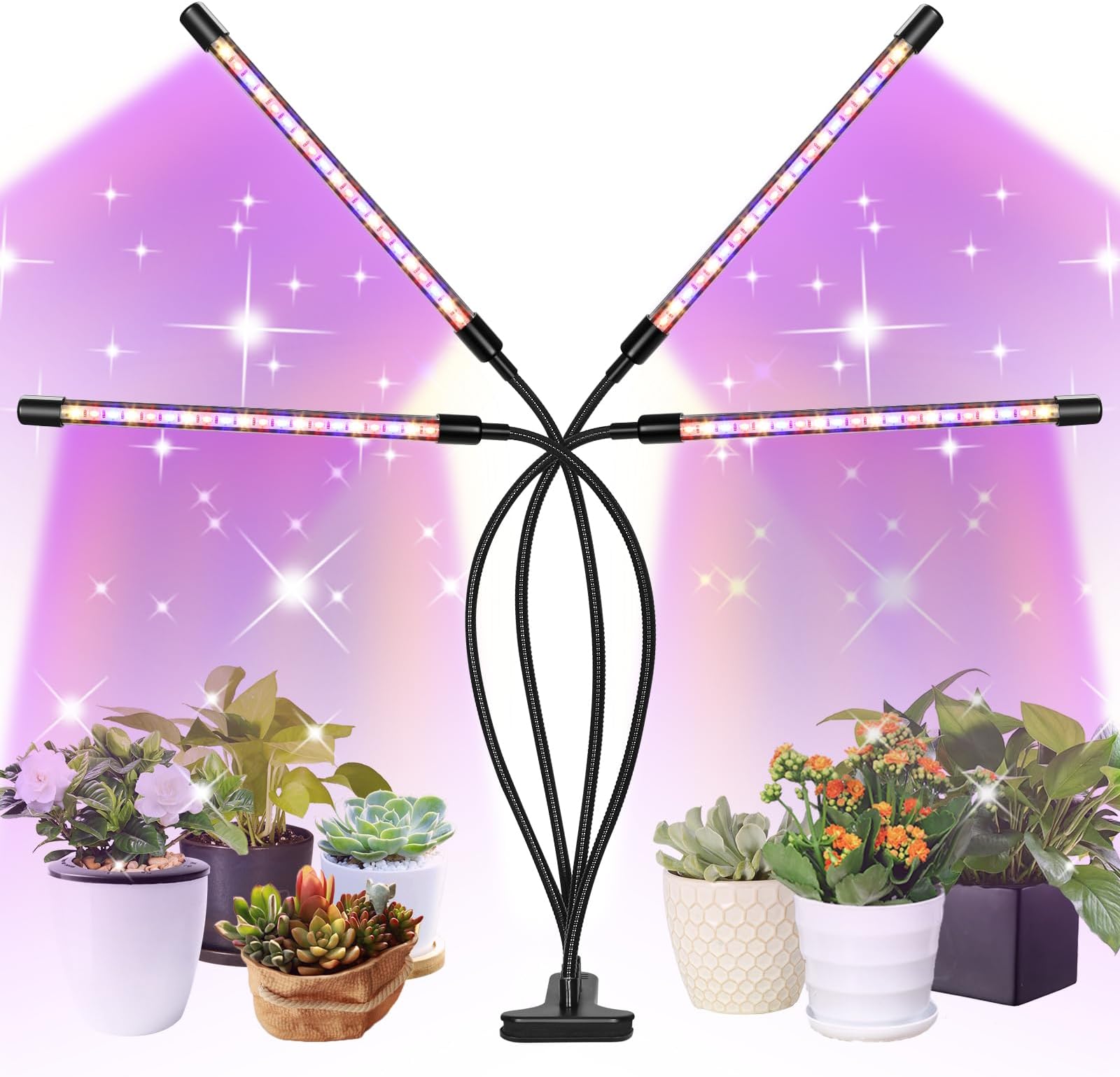 Amazon.com: Hlite 18inch 2 Pack LED Grow Lights - Linkable Grow Lights ...