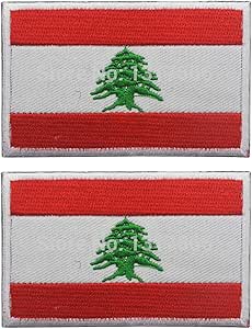 Amazon.com: 2 PCS GreatPlus Lebanon Flag Patch Embroidered Military ...