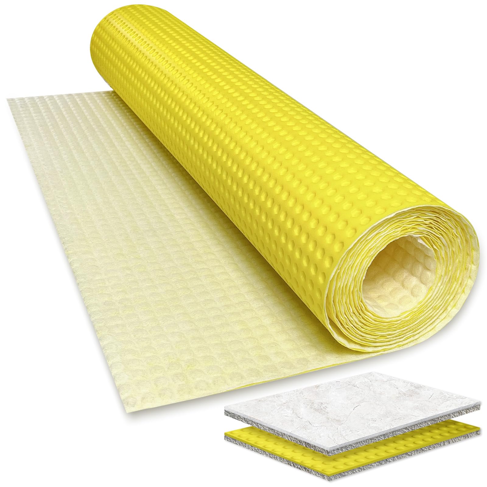 MAXKOSKO 54 Sq.Ft. uncoupling Membrane for Tile, 1/8''(3mm) Thick ...