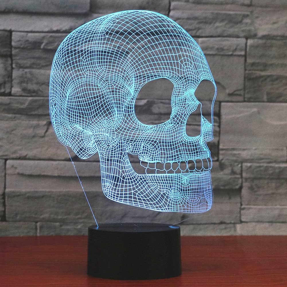 Tradeopia Led Skull Table Lamp, Requires 3 X AAA Batteries, Ideal for ...