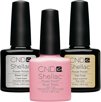 CND Original Shellac Blush Teddy Plus Base Coat Plus Top Coat 7.3 ml ...