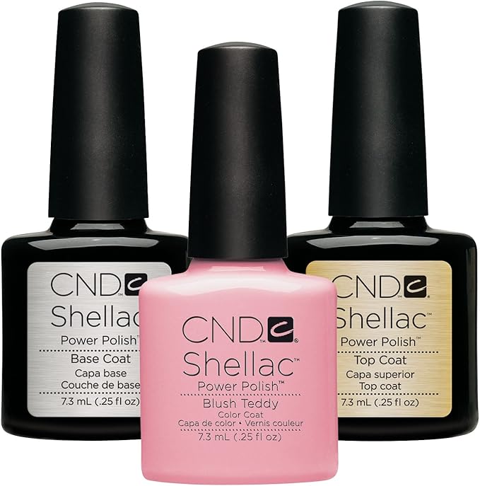 CND Original Shellac Blush Teddy Plus Base Coat Plus Top Coat 7.3 ml ...