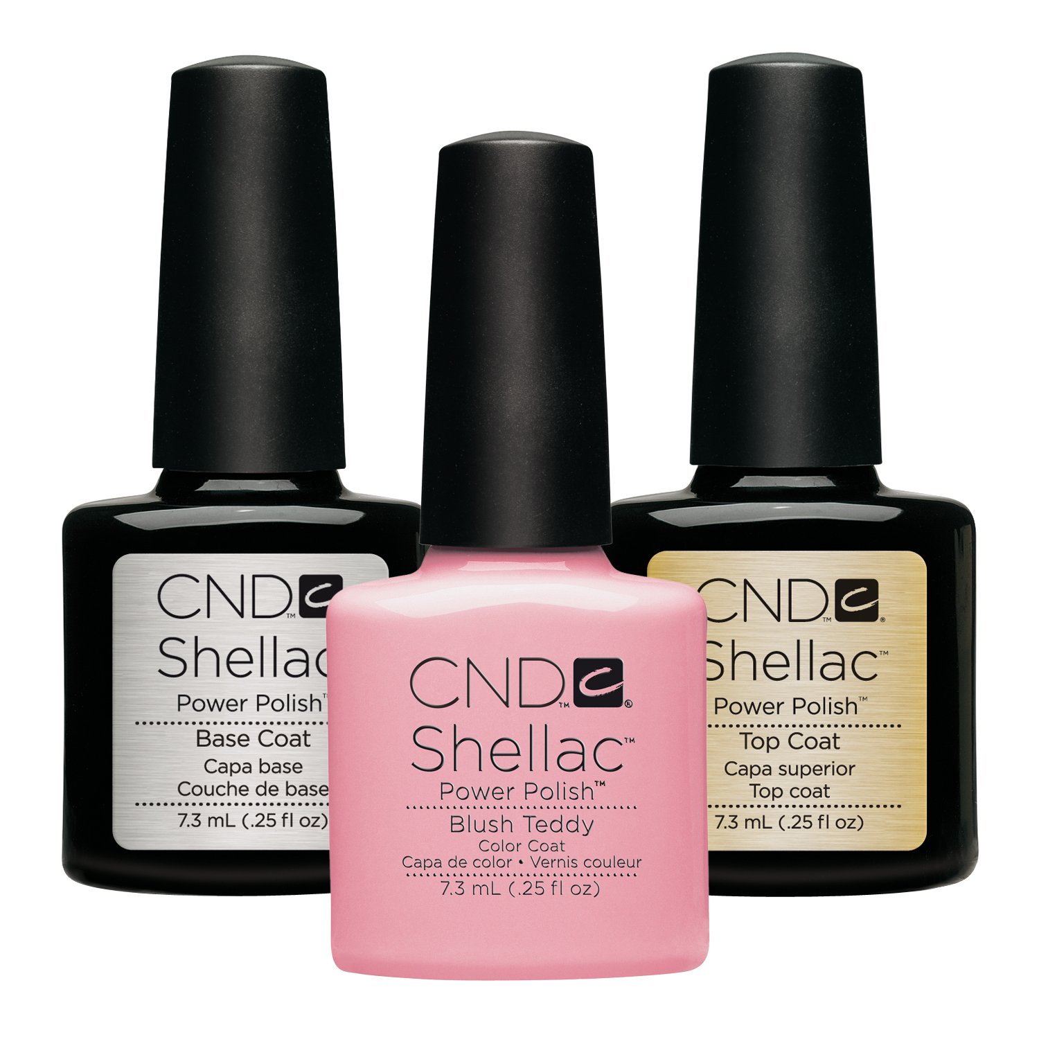 CND Original Shellac Blush Teddy Plus Base Coat Plus Top Coat 7.3 ml ...