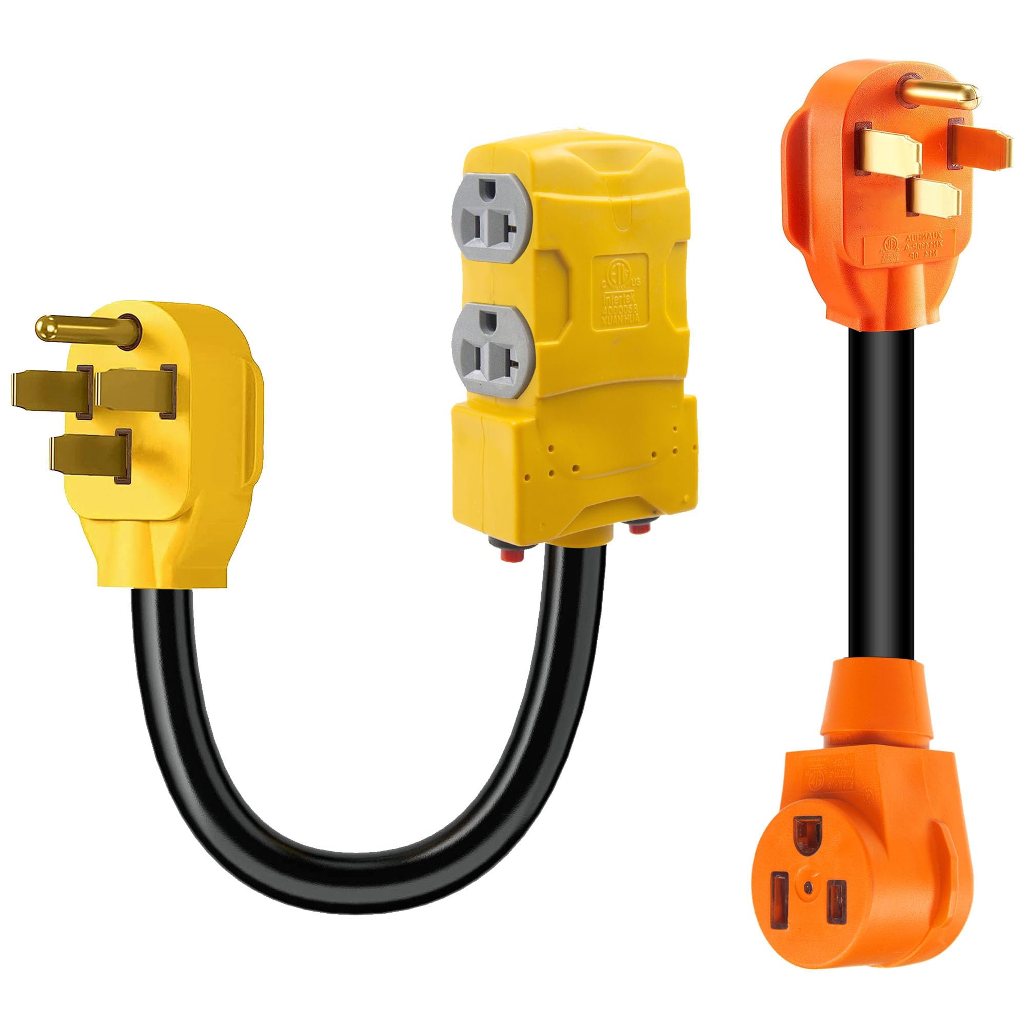 Amazon.com: NEMA 14-50P to 4 X 5-20R/15R RV Generator Adapter, with NEMA 14-50P to 6-50R Welder ...