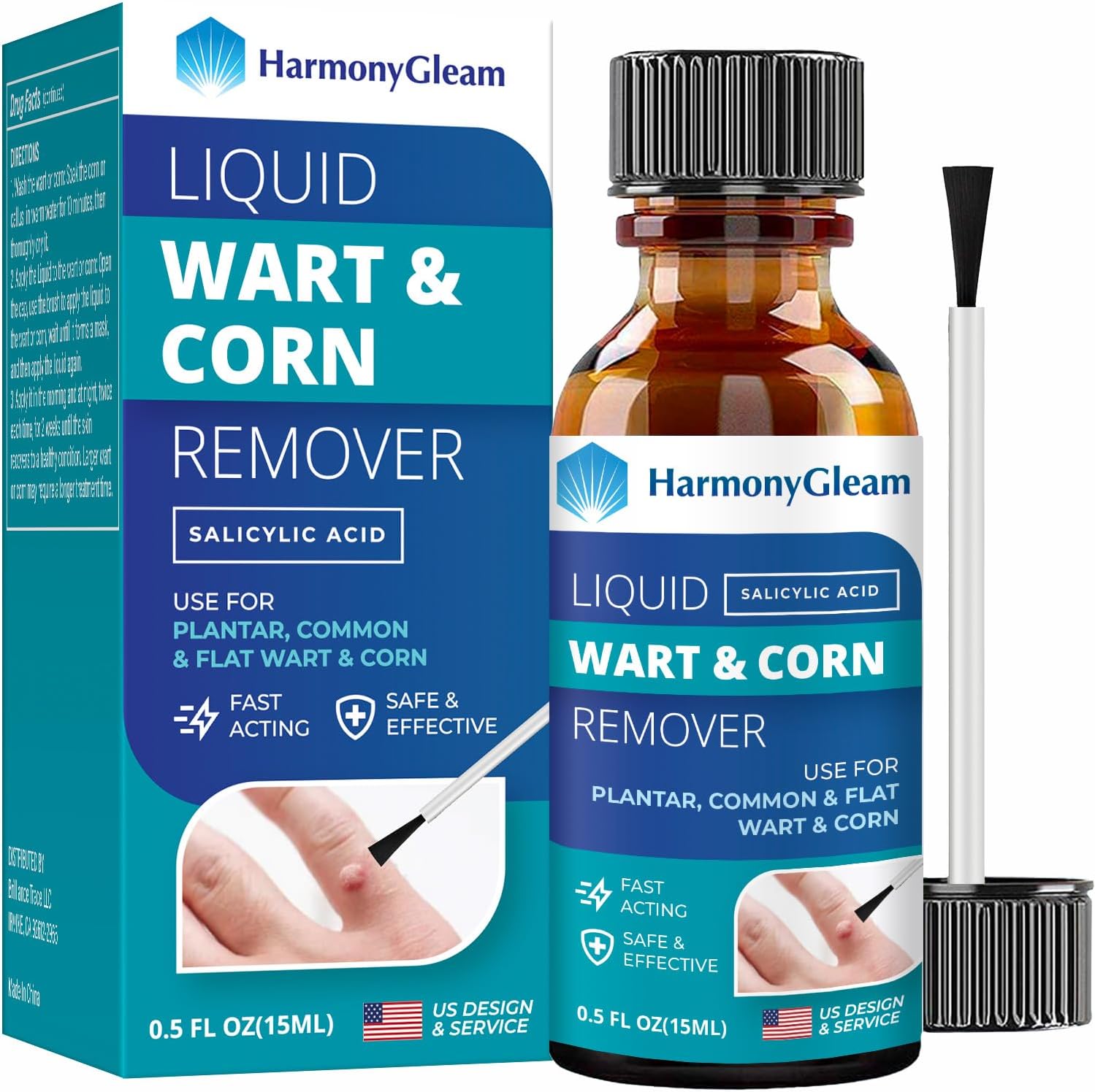 Amazon.com: HarmonyGleam Wart Remover: Liquid Salicylic Acid Wart Corn ...