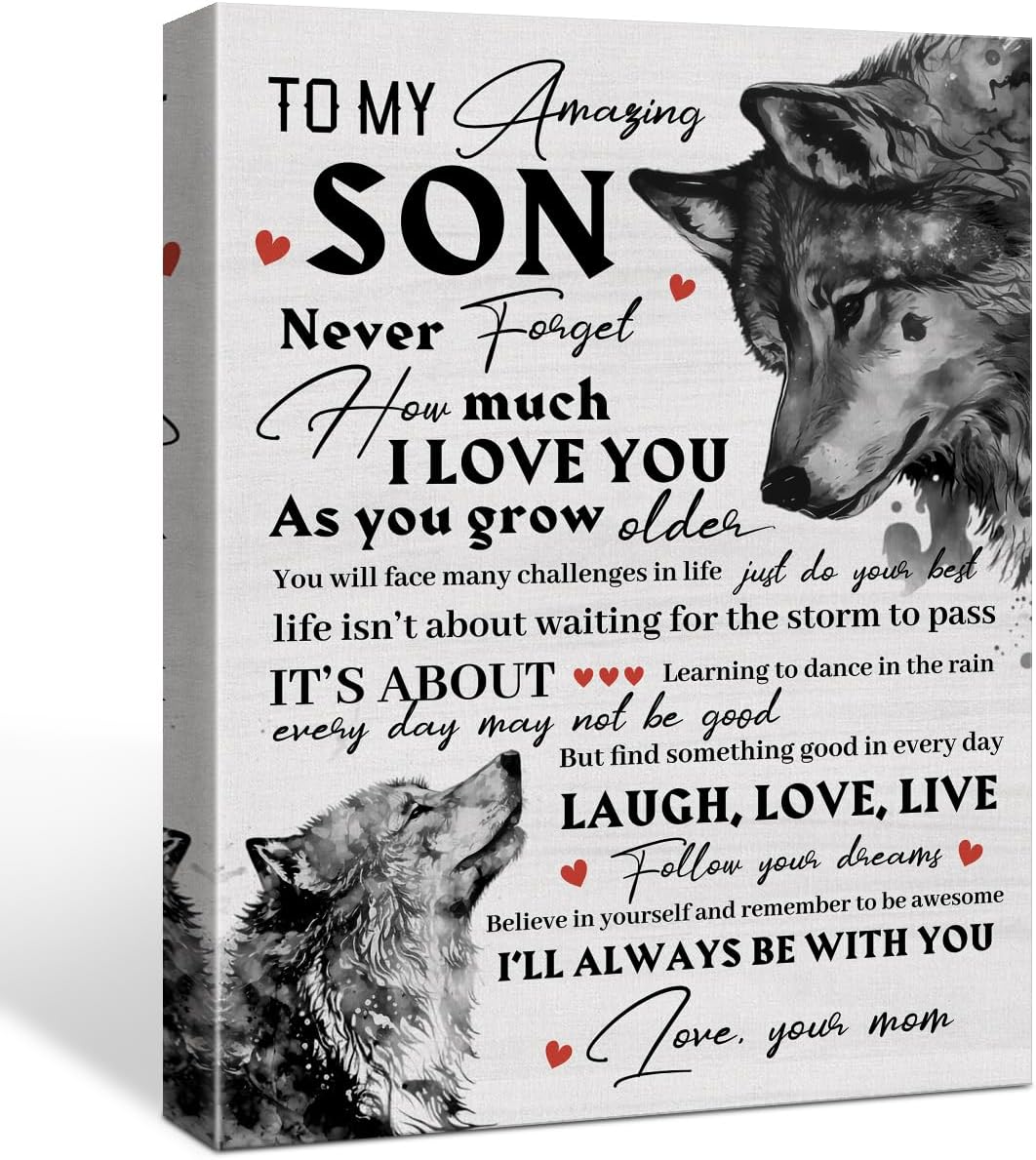 Amazon.com: To My Amazing Son Gift Canvas Poster Print Painting for ...