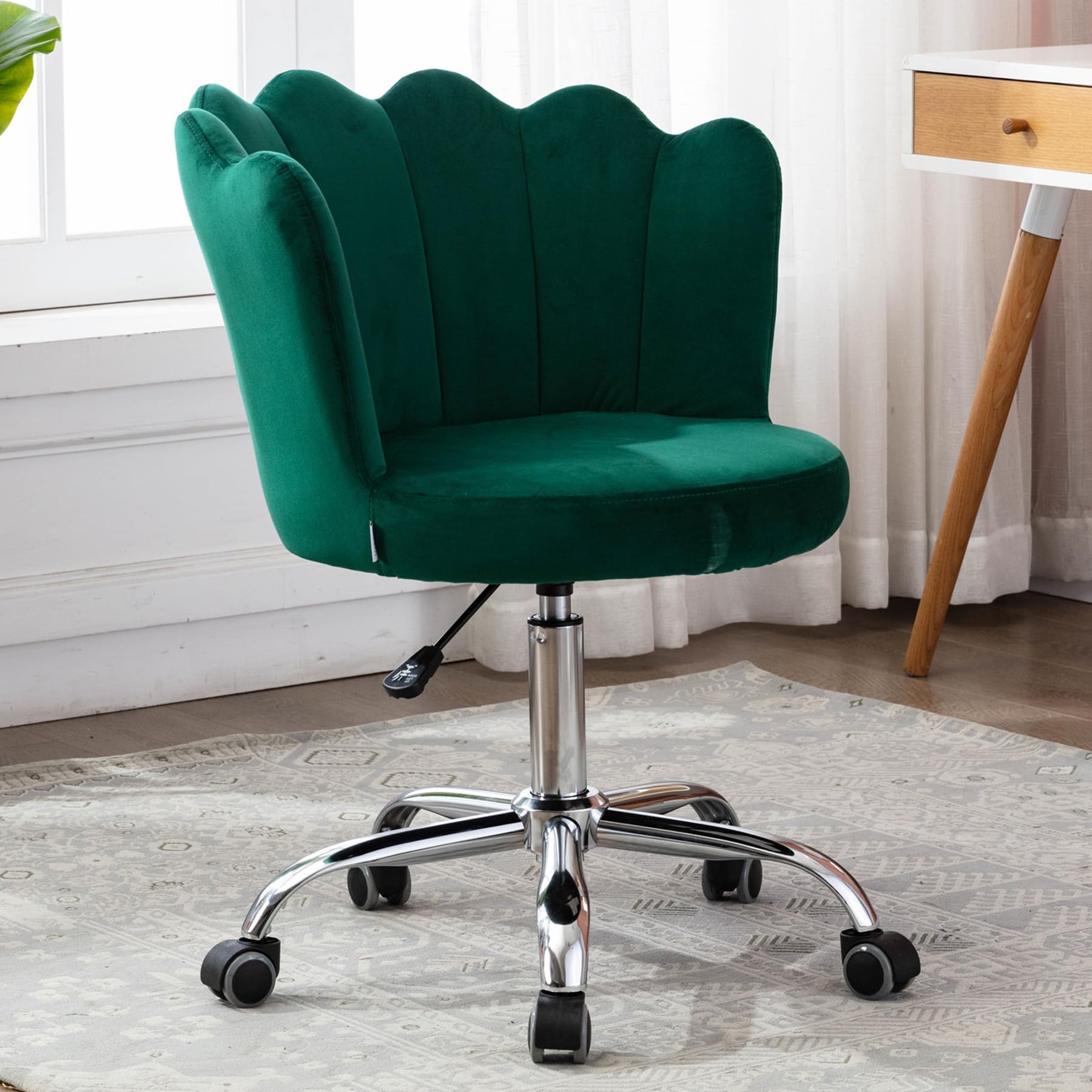 Amazon.com: Nahenduo Shell Vanity Chair with Back, Desk Chair Cute with ...