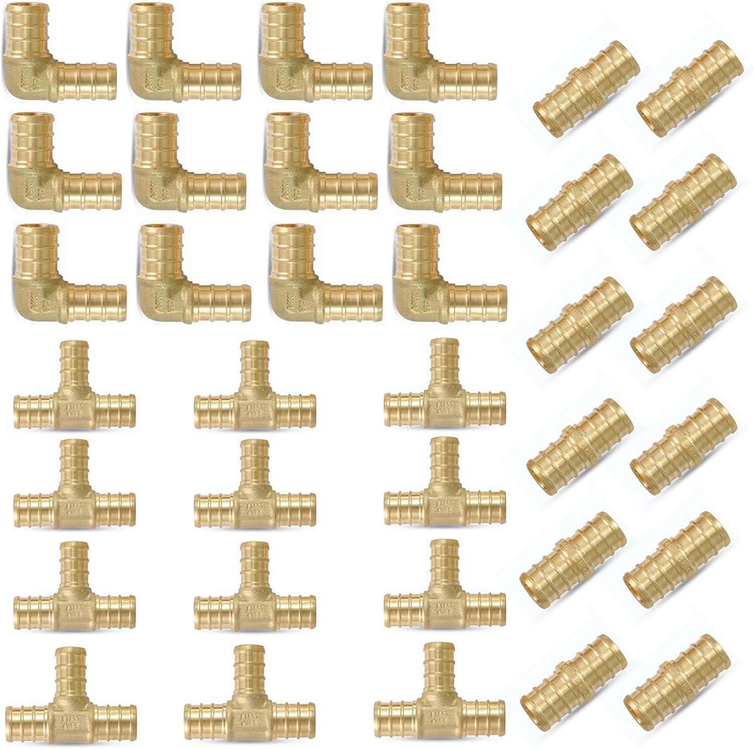 Amazon.com: GUOFIS (Pack of 36) 1/2" PEX Fittings,90 Degree Elbow (12 ...