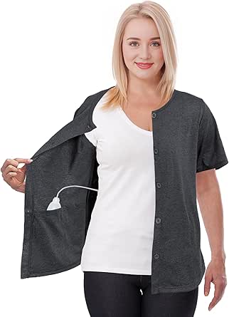Amazon.com: Post Mastectomy Shirt with Drain Pockets Breast Cancer ...