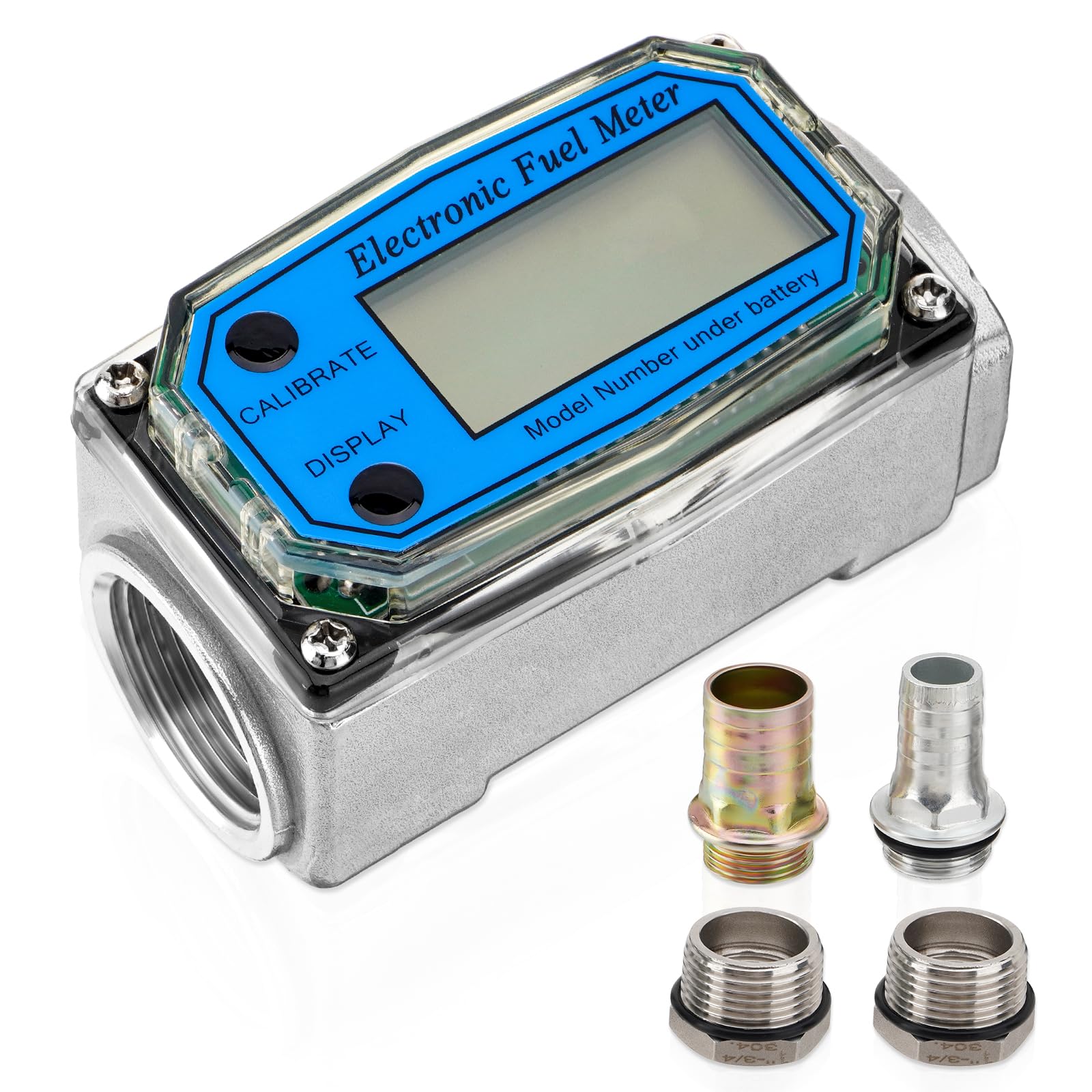 creahub 1 Inch Digital Turbine Flow Meter, Fuel Flow Meter, Water Flow ...