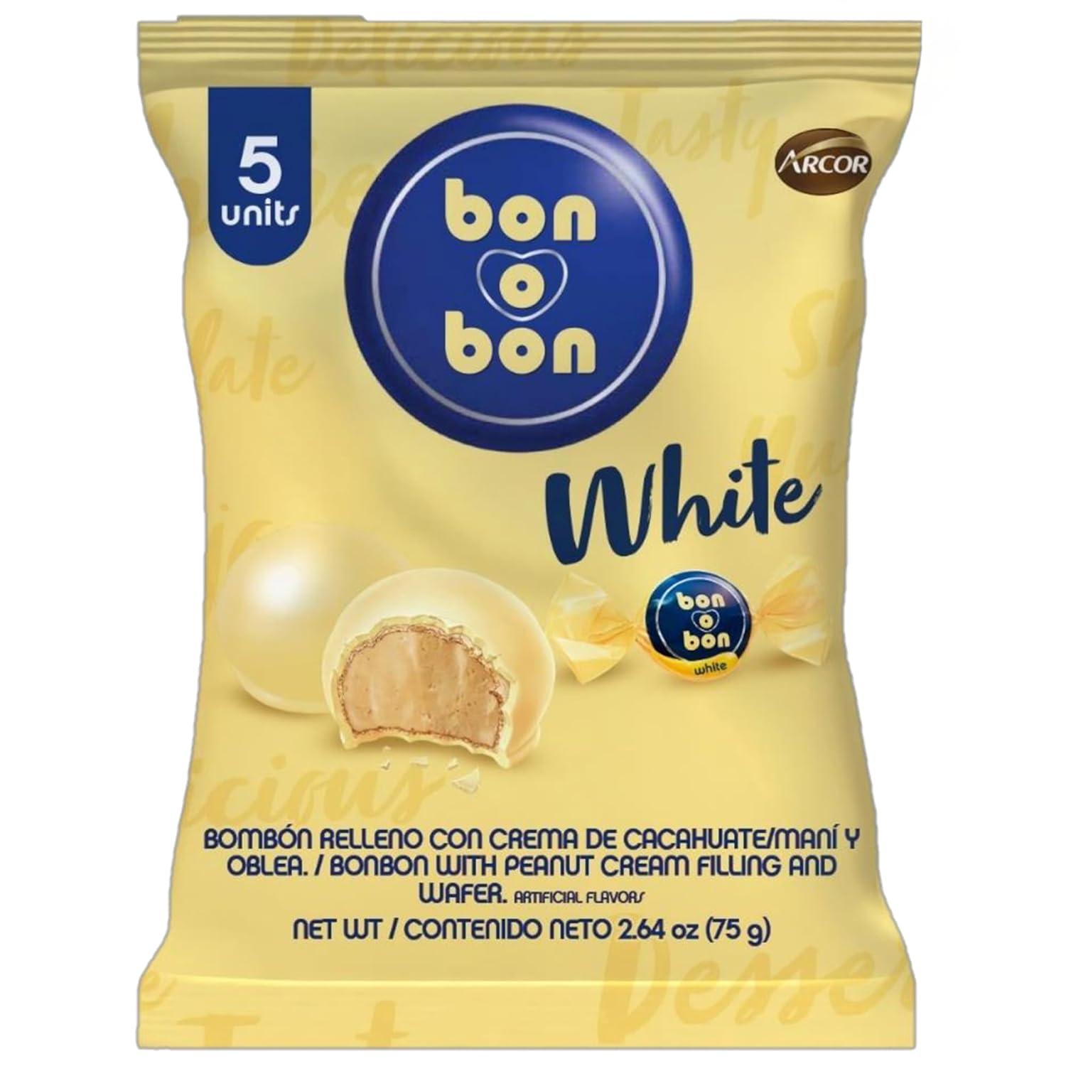 Amazon.com: Arcor Bon o Bon - White Chocolate Bon Bons - Fun Size Candy ...