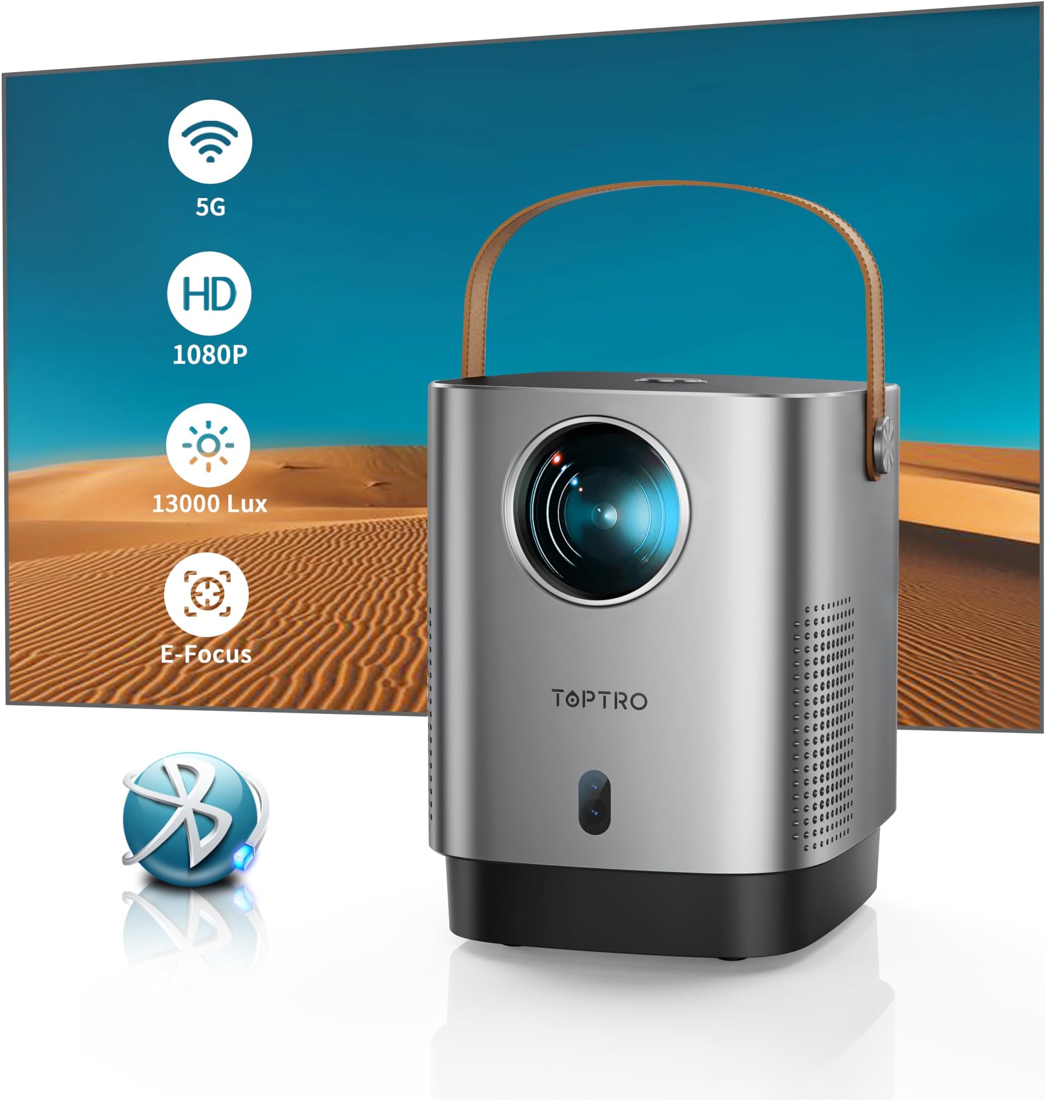 【Electric Focus】TOPTRO Portable Projector 450 ANSI, Mini Video ...