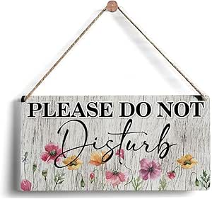 Amazon.com : IAXIC Do Not Disturb Door Hanger Sign Farmhouse Flower ...