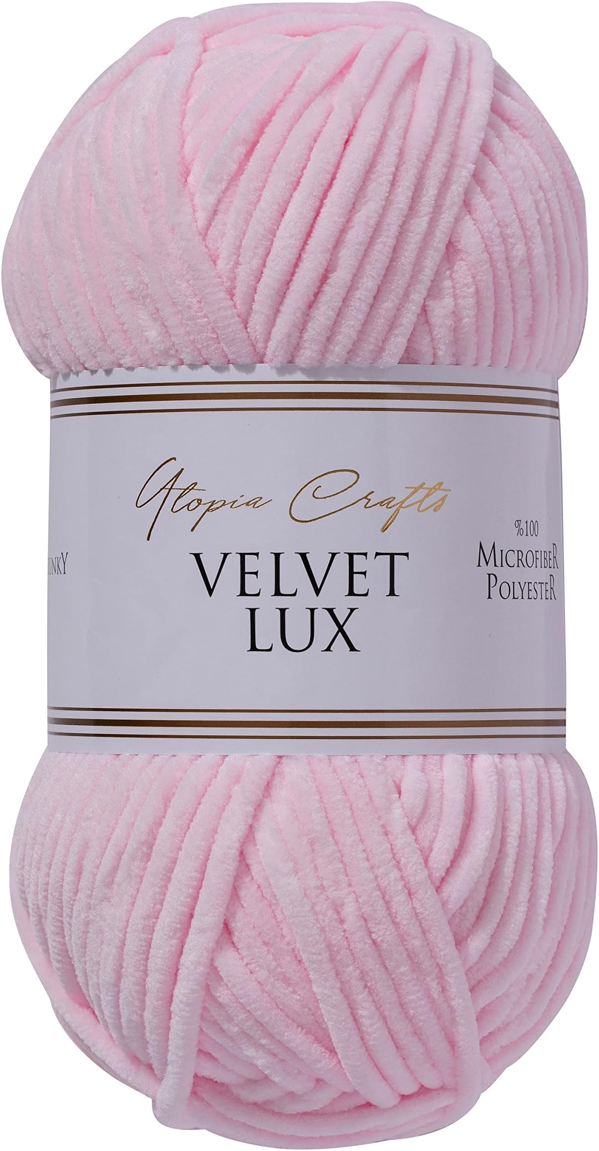 Utopia Crafts Velvet Lux Chenille Super Soft Chunky Yarn for Knitting ...