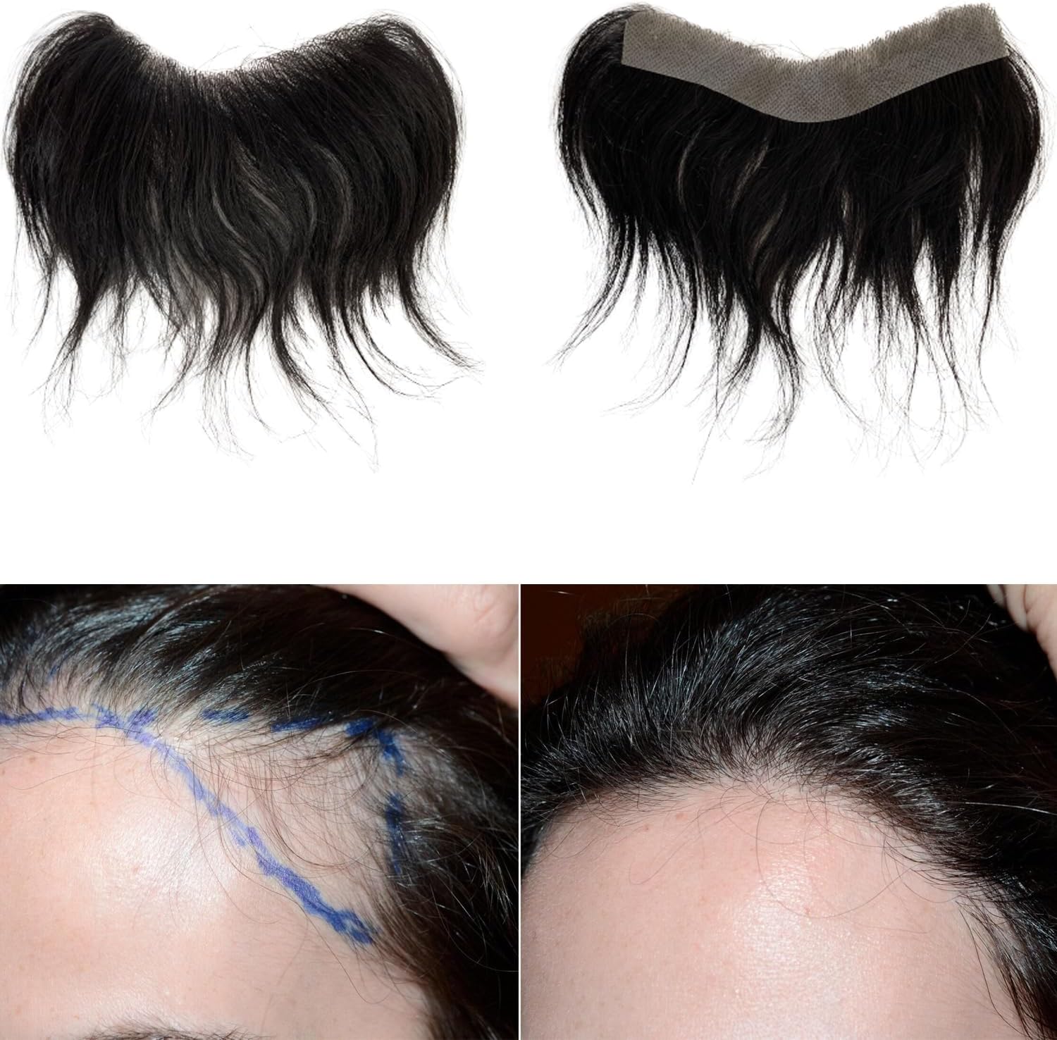 Amazon.com : Voloria Frontal Hairpiece for Women Human Hair Extensions ...