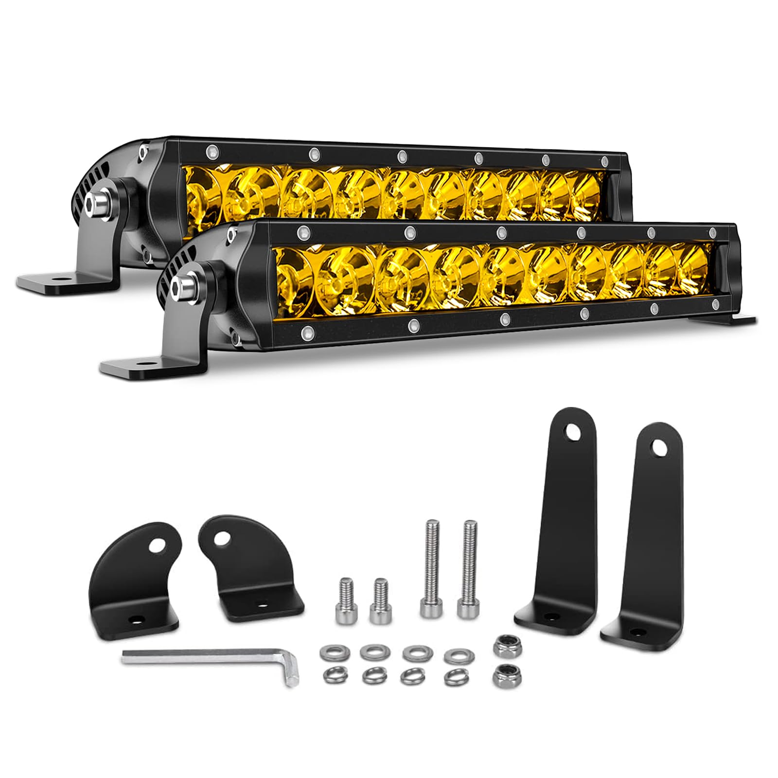 Amazon.com: Chelhead 11 Inch Led Light Bar for Truck, 9-36V Flood Beam ...