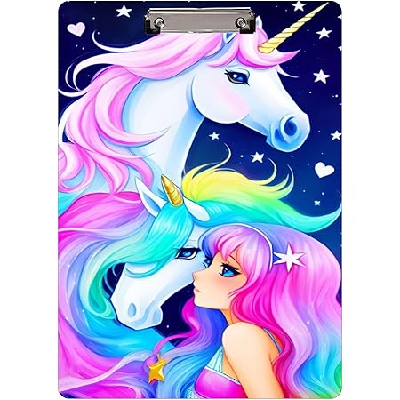 Paper Pixel Printed Exam Pad Unicorn Little Unicorn and Stars Sky 3D ...