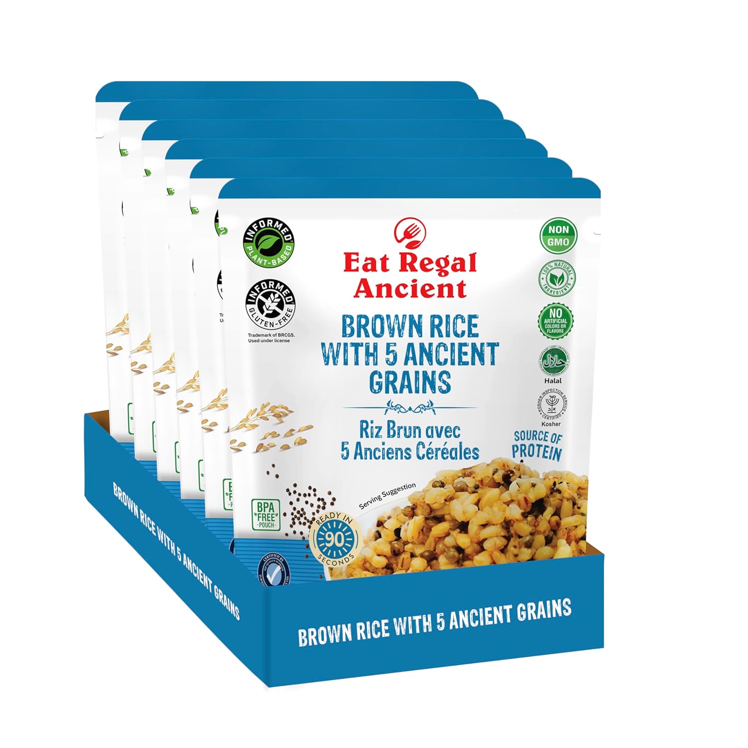 Amazon.com : Eat Regal Ready to Eat Brown Rice with 5 Ancient Grains ...
