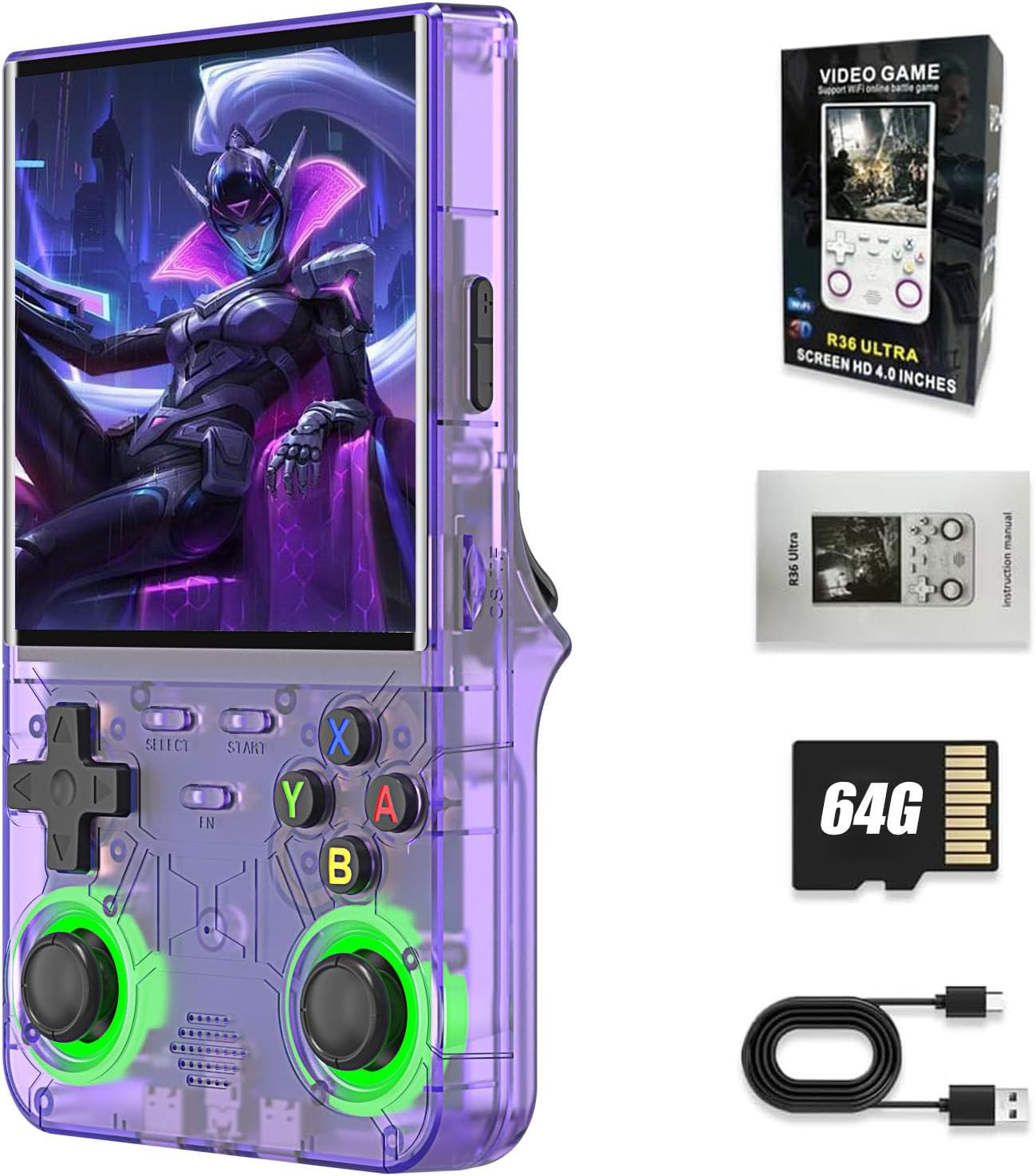 Amazon.com: R36 Ultra Retro Game Console - 4" IPS 720×720 Handheld with ...