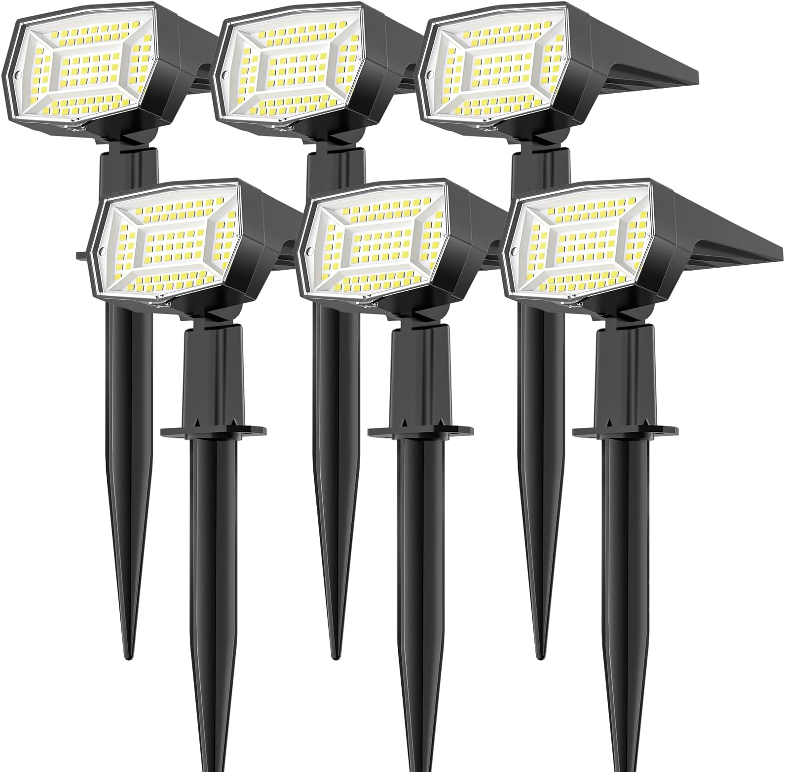 Consciot Warm White Solar Spot Lights Outdoor,Dusk-to-Dawn 600LM 360 ...