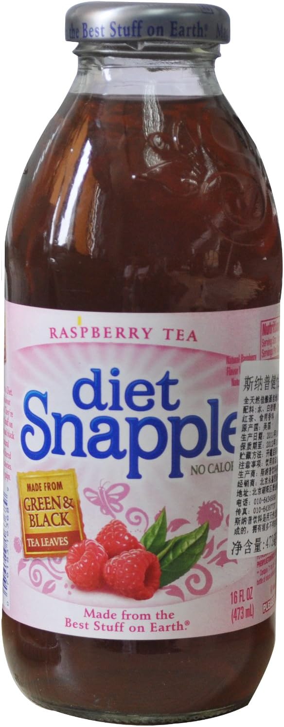 Amazon.com : Snapple Juice Drink Diet Raspberry Tea : Bottled Iced Tea ...