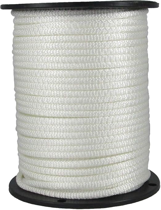 1/4 inch White Dacron Polyester Rope - 500 Foot Spool | Solid Braid ...