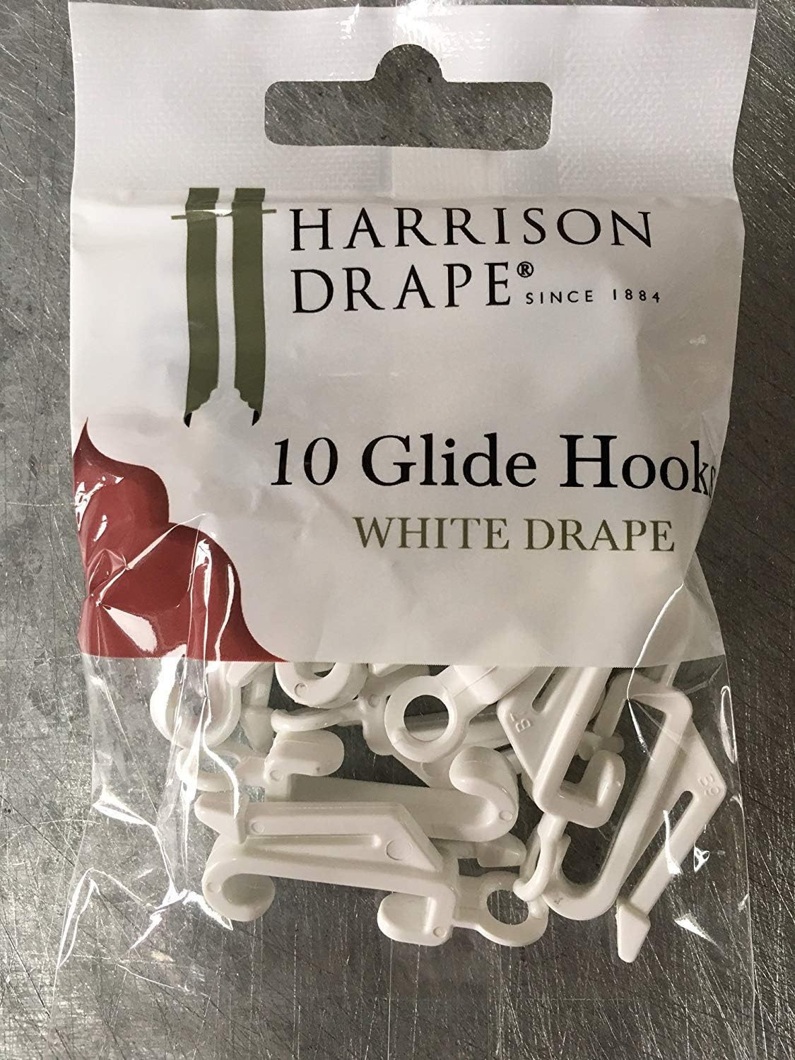 Amazon.com: Genuine Harrison Drape White Drape Glide Hooks x10 Retail ...