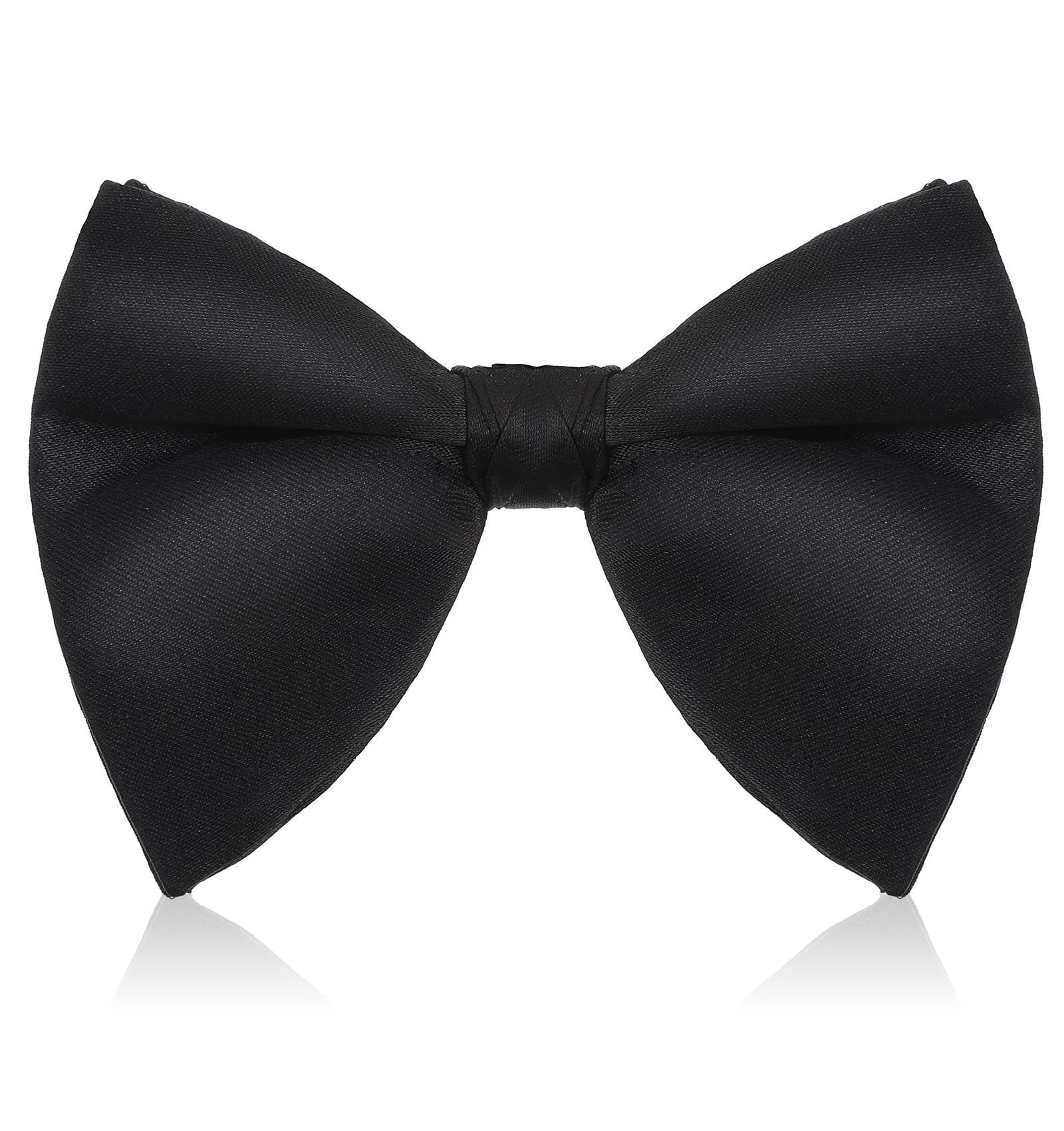 Black Bowties Men, Oversized Bow Tie for Men, Pre-tied Adjustable ...