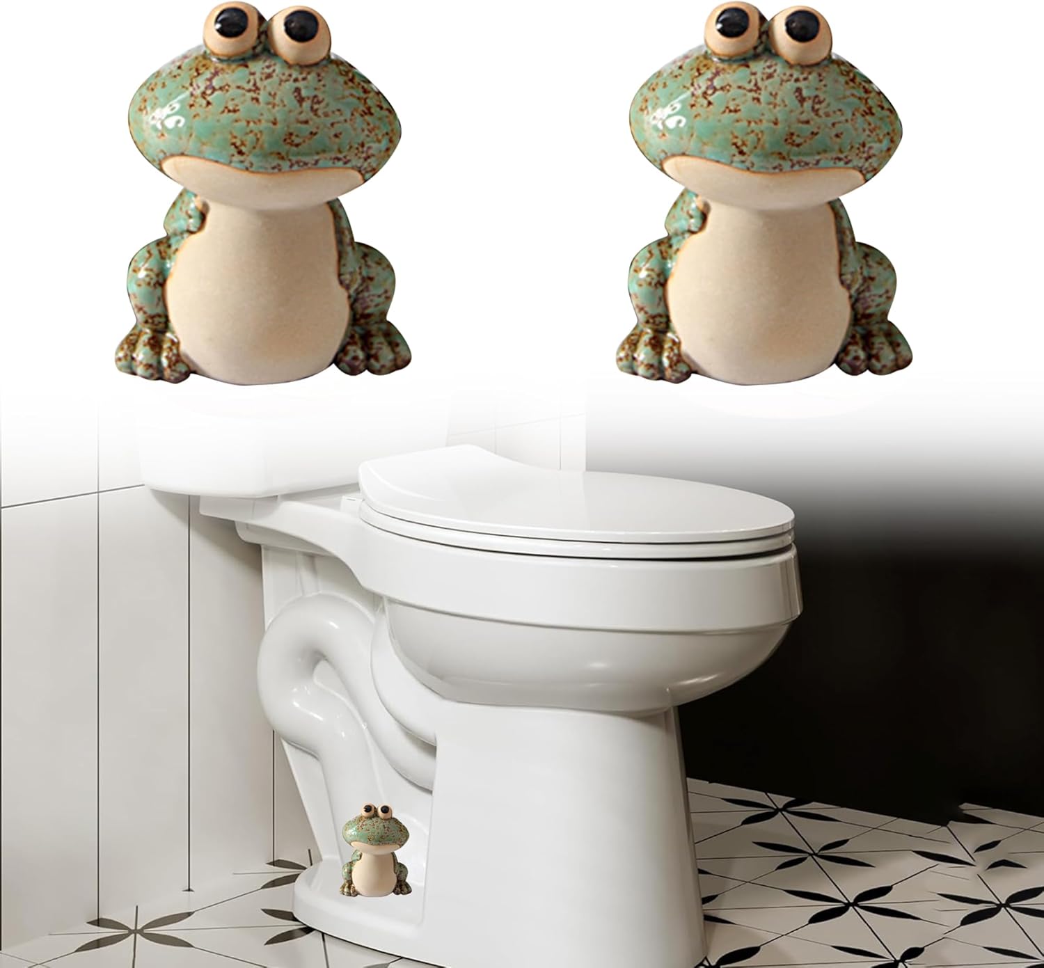 Yaxwon Newest Toilet Bolt Caps Decorative Lovely Frog, Ceramic ...