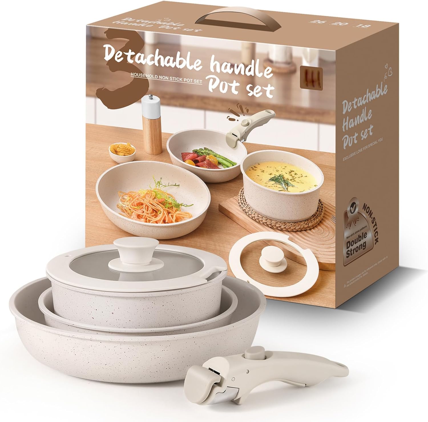 Amazon.com: Gourmetific Cookware Set, Gourmetific Space saver Cookware ...