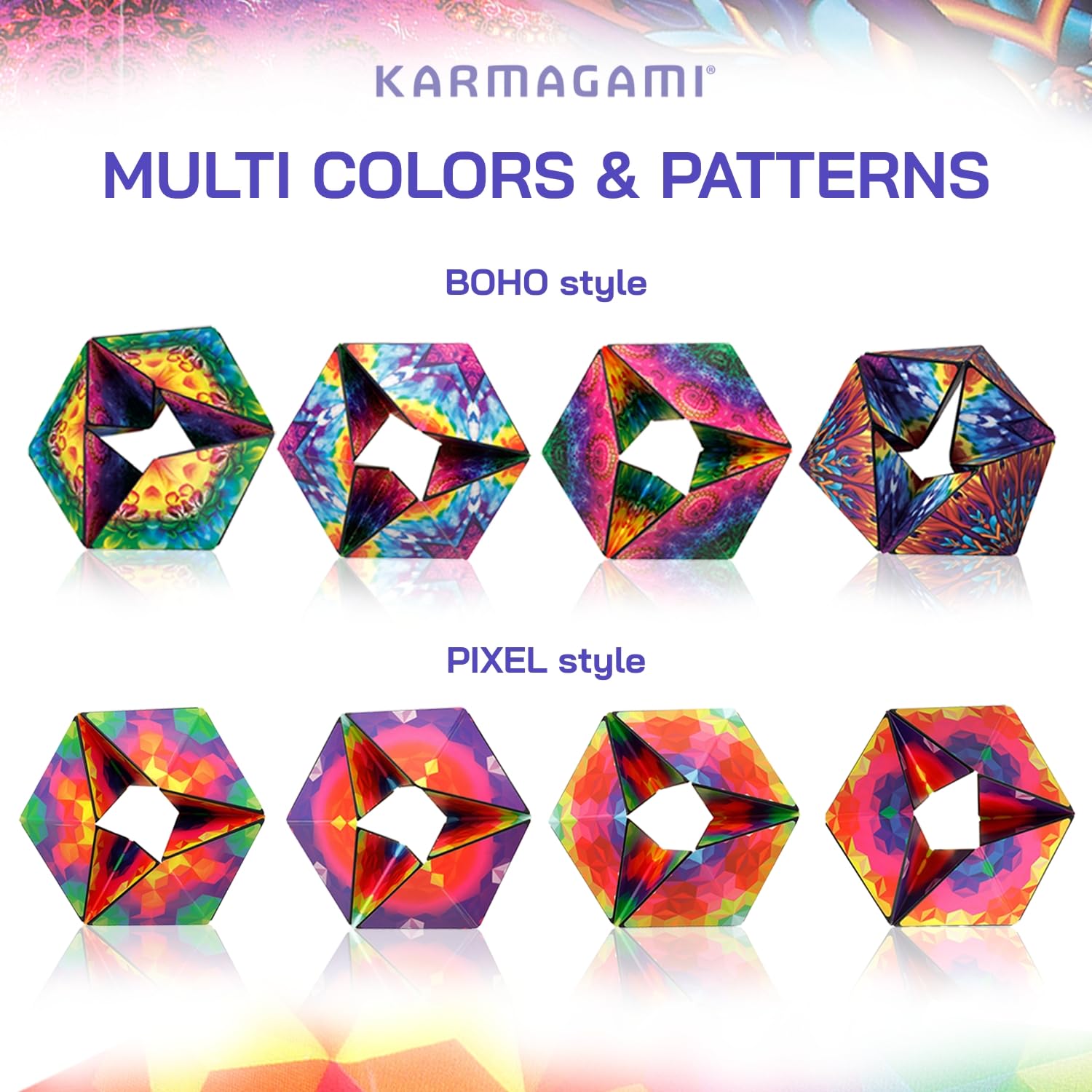 Snapklik.com : Shashibo Karmagami Pixels” And Boho 2 Pack Sensory Toy ...