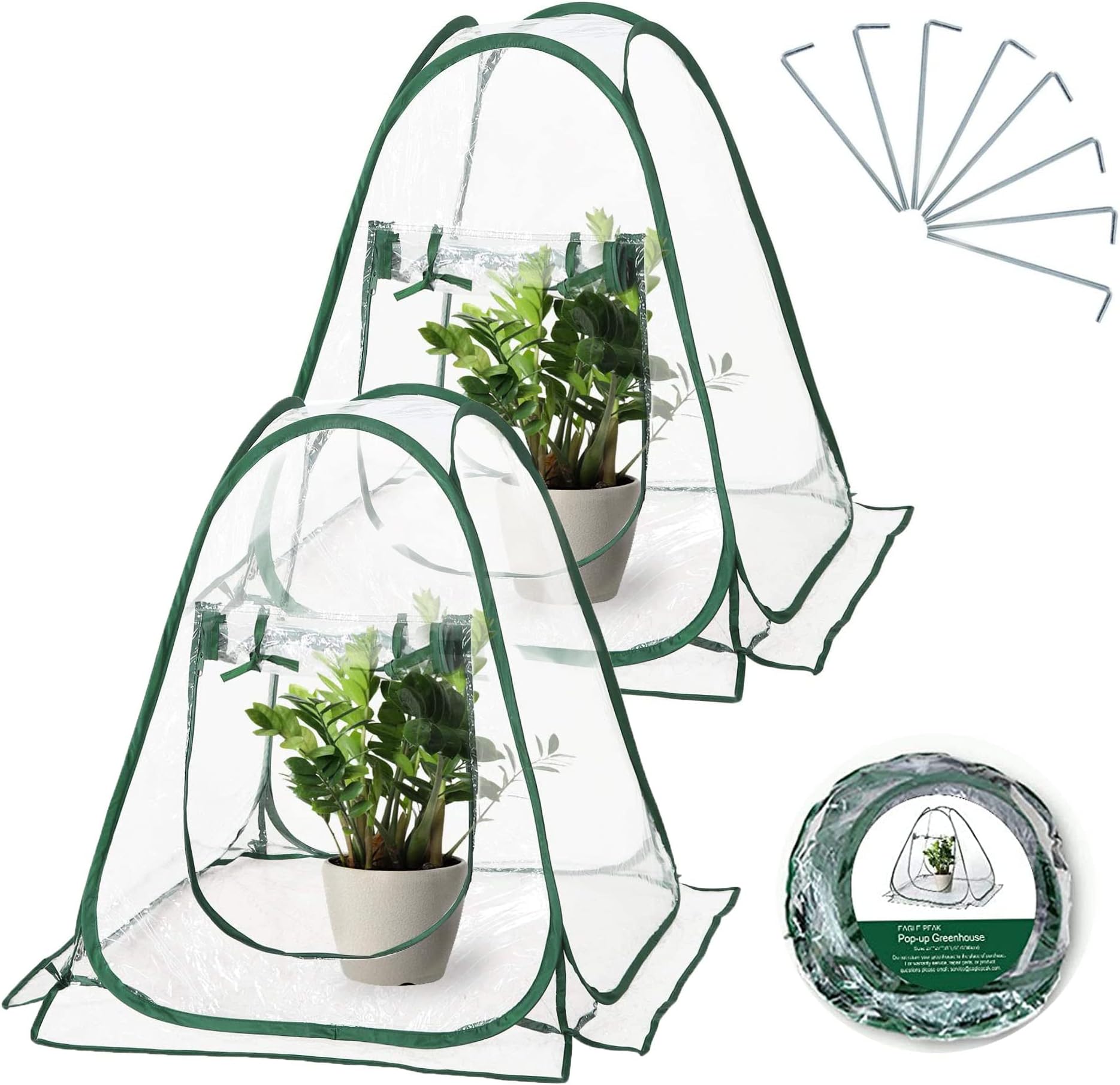 Amazon.com : Pop up Mini Greenhouse, Plant Protector and Frost Cover ...