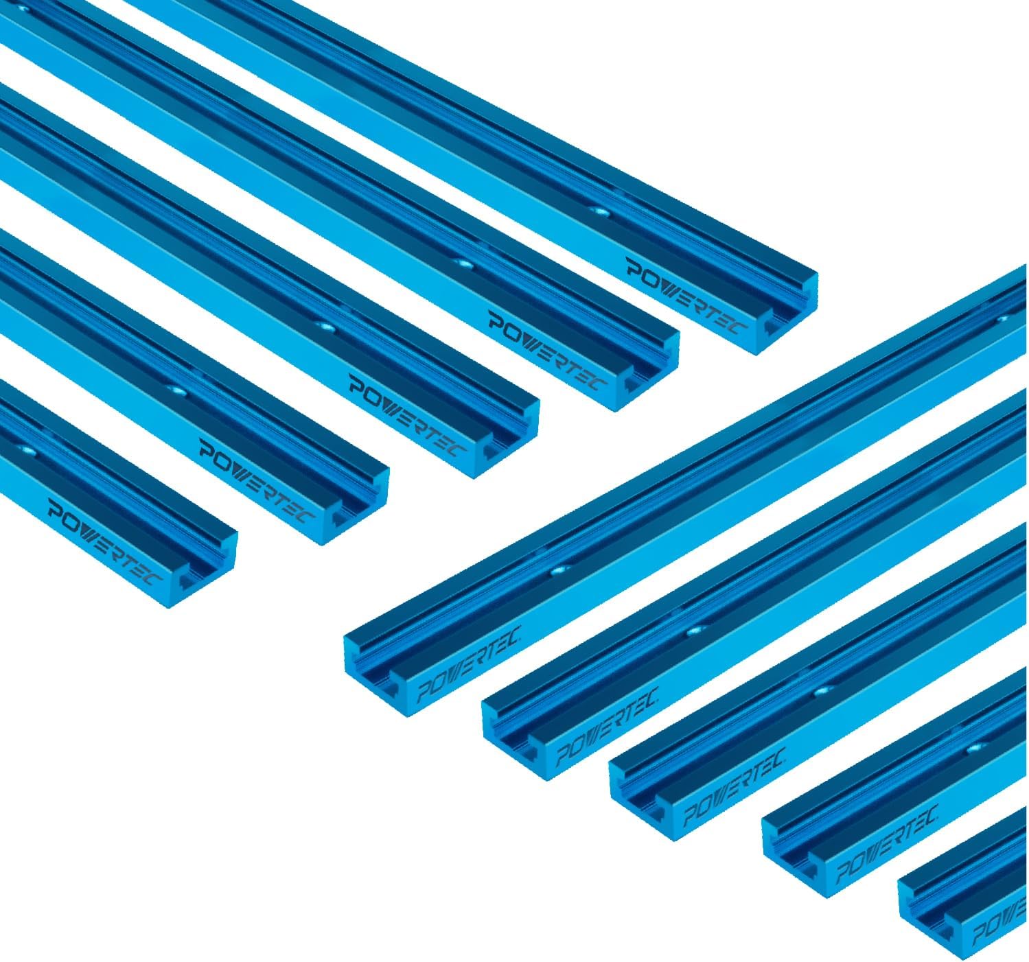 POWERTEC 10PK, 36 Inch Double-Cut Profile Universal T-Track with ...