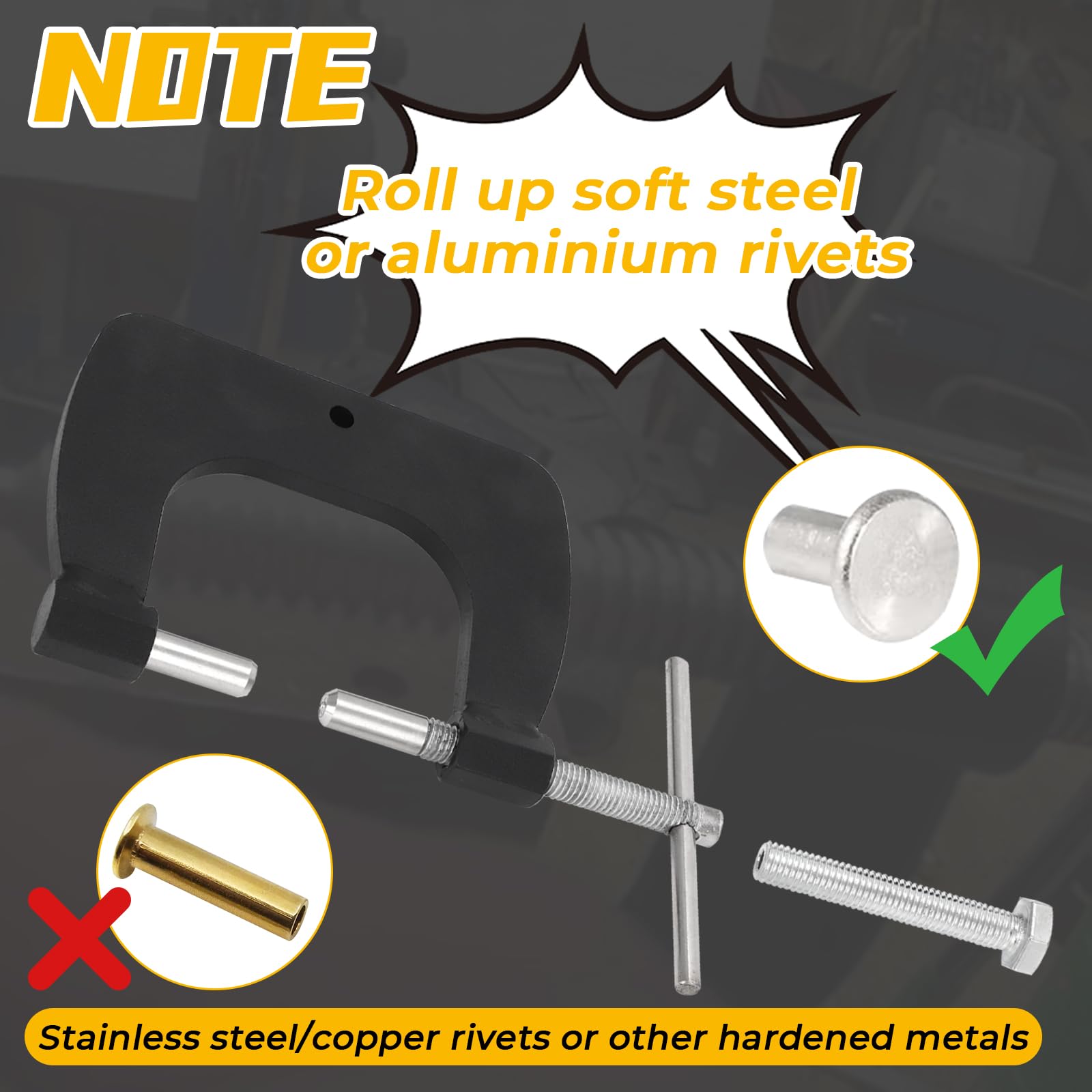 Snapklik.com : Semi Tubular Rivets Tool, 1/8" Vent Window Restoration ...