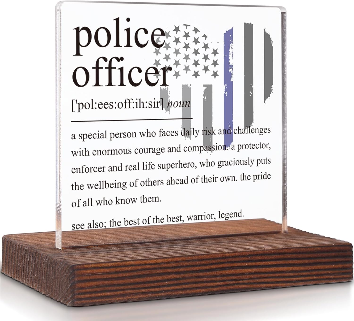 Amazon.com: Police Officer Definition, Police Officer Plaque, Police ...