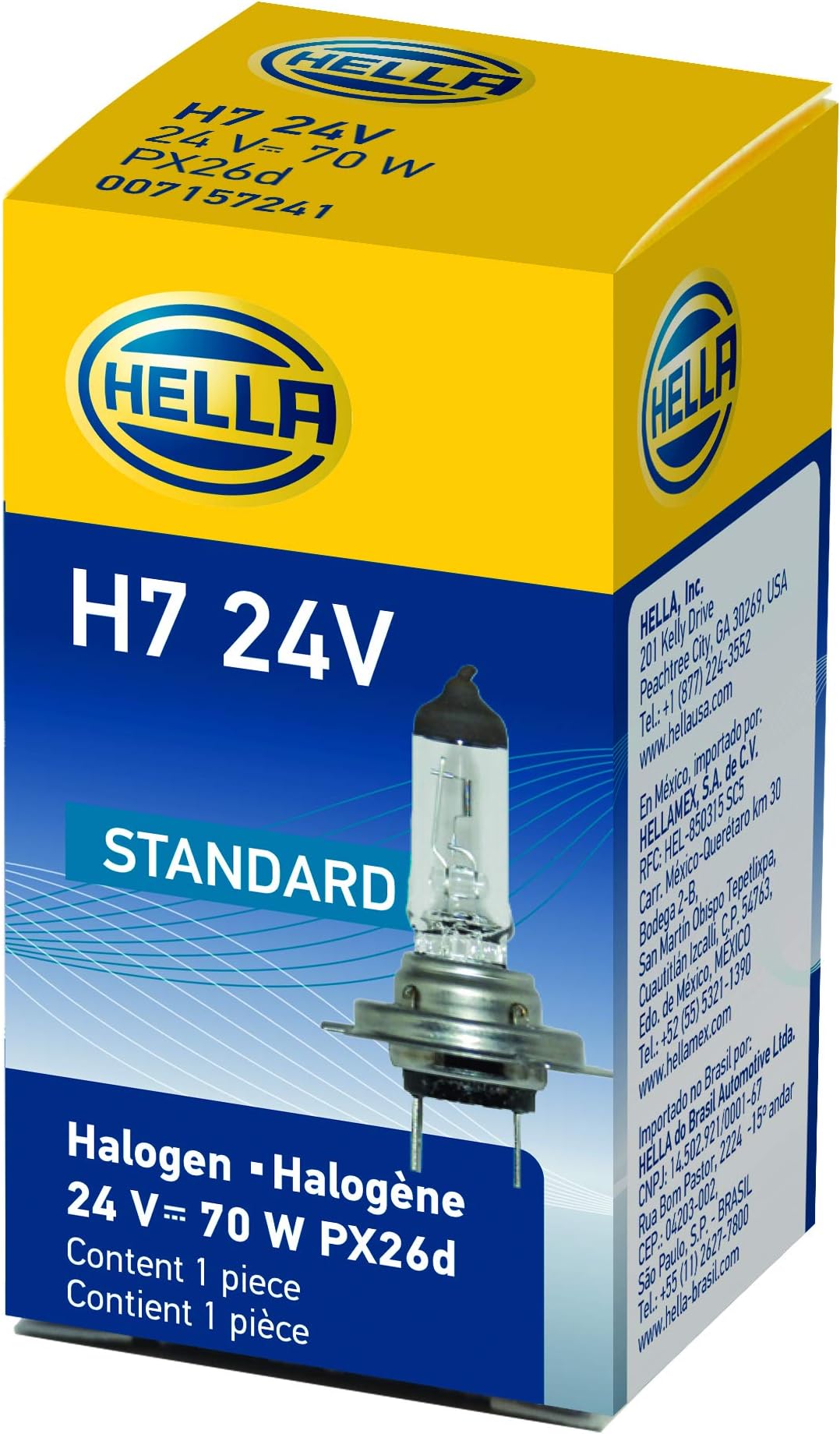 Foco H7 24V Standard 70 Watts Hella : Amazon.com.mx: Automotriz y ...
