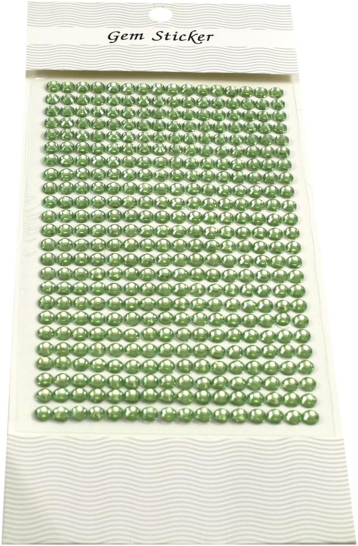 Amazon.com: Kel-Toy Round Rhinestone Stickers, 5mm, 384 Pieces Per ...