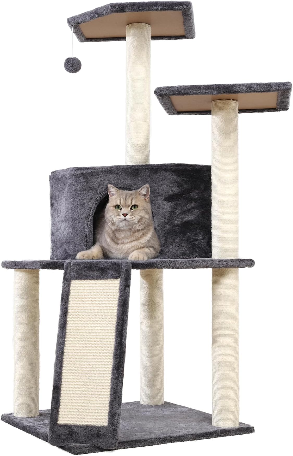 Amazon.com: KSIIA Cat Tree for Indoor Cats 49 Inch Tall Cat Climbing ...
