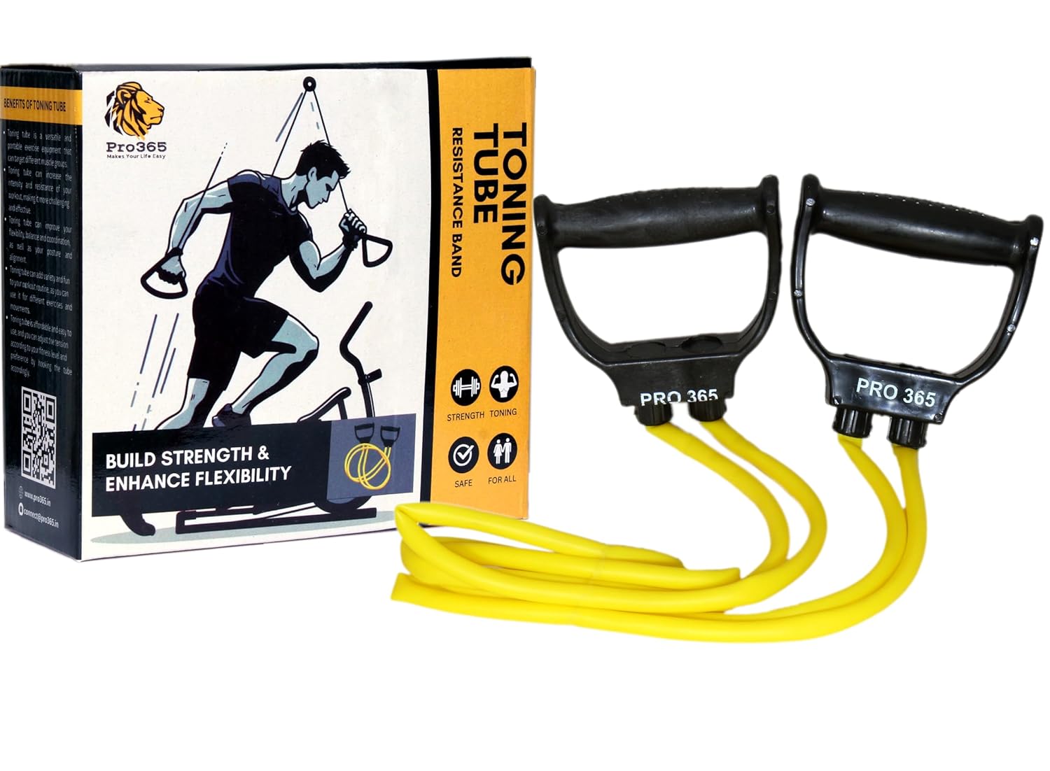 PRO365 Natural Rubber Resistance Exercise Bands/Toning Tube/Toning ...