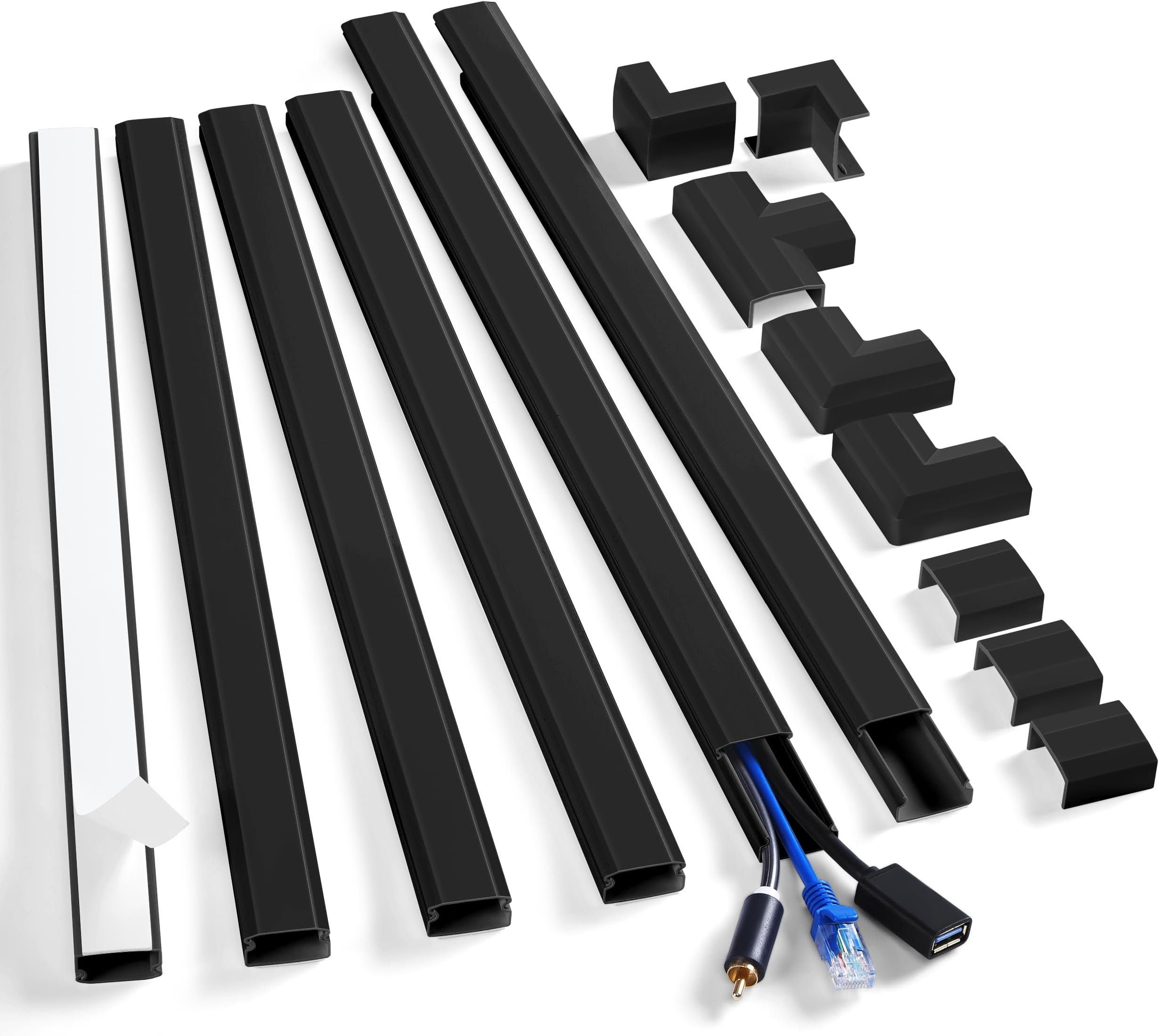 Amazon.com: ZhiYo Cord Cover Wall Kit, 94.5in Cord Hider Wall Mounted ...