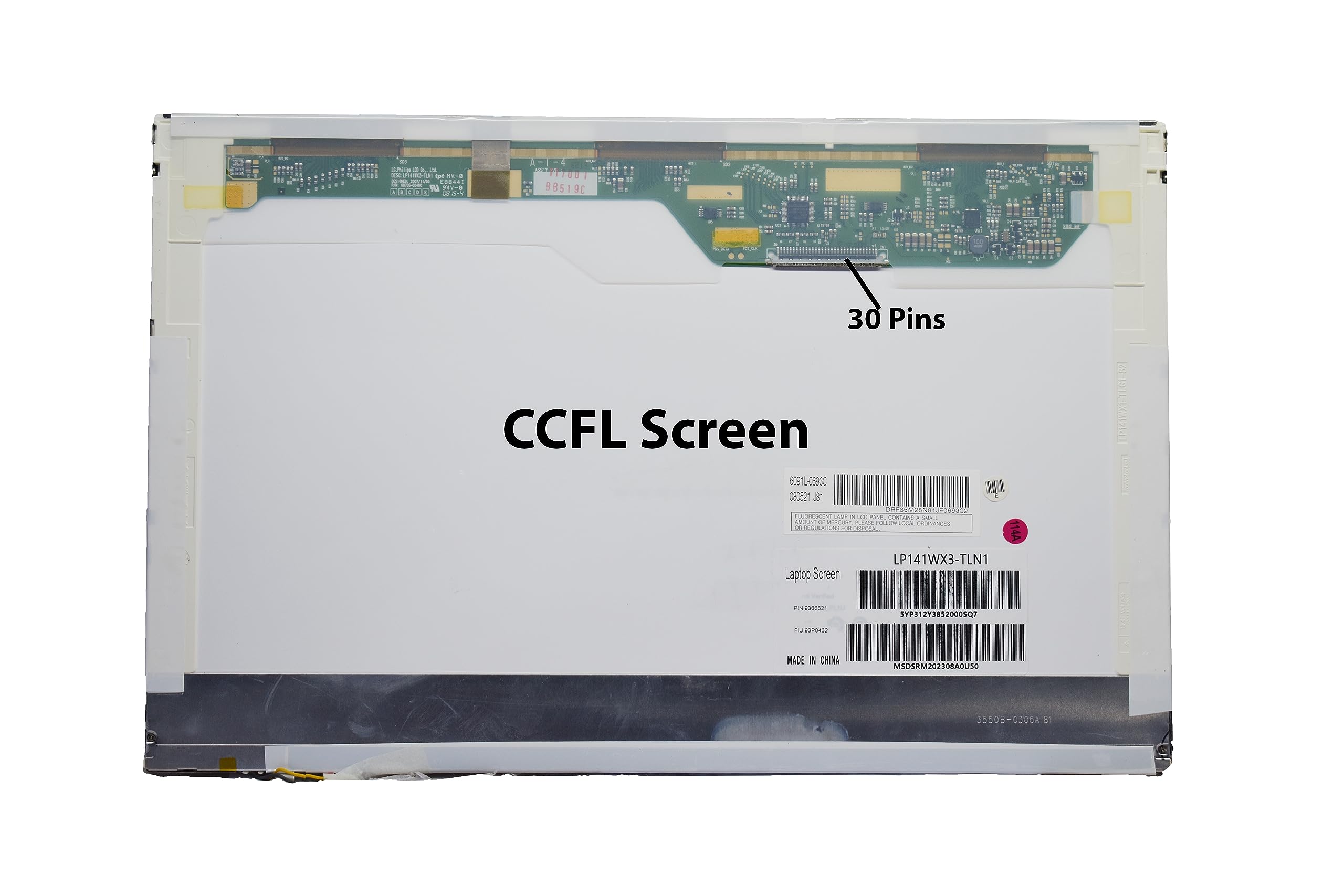EXAMOB Laptop CCFL Screen 14.1" for Lenovo,Dell,HP 30 PIN Compatibility ...