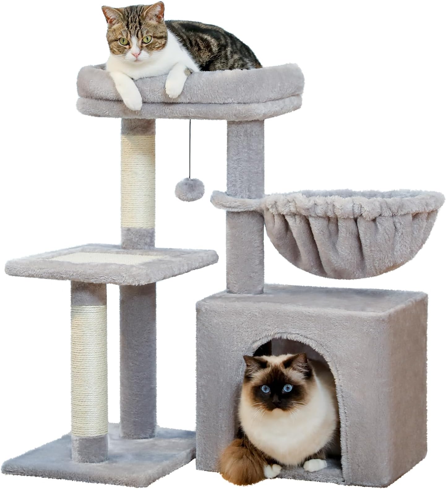 PAWZ Road Small Cat Tree, 73cm Cat Tower for Indoor Cats, 2 Styles Cat ...