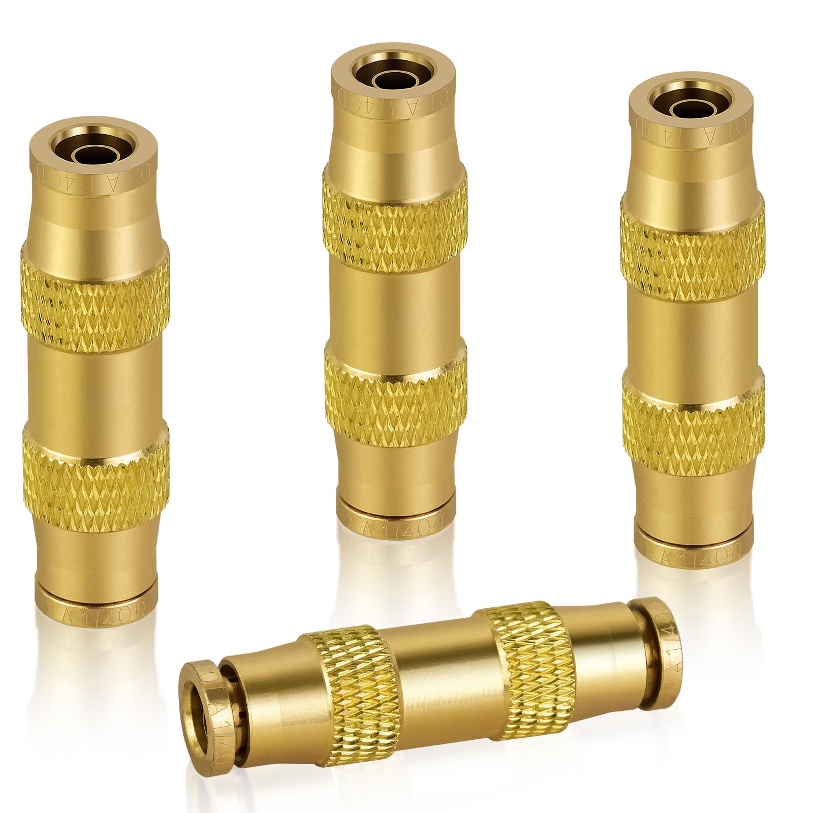 Snapklik.com : 1/4" Brass DOT Air Line Fitting, Upgraded Straight Union ...