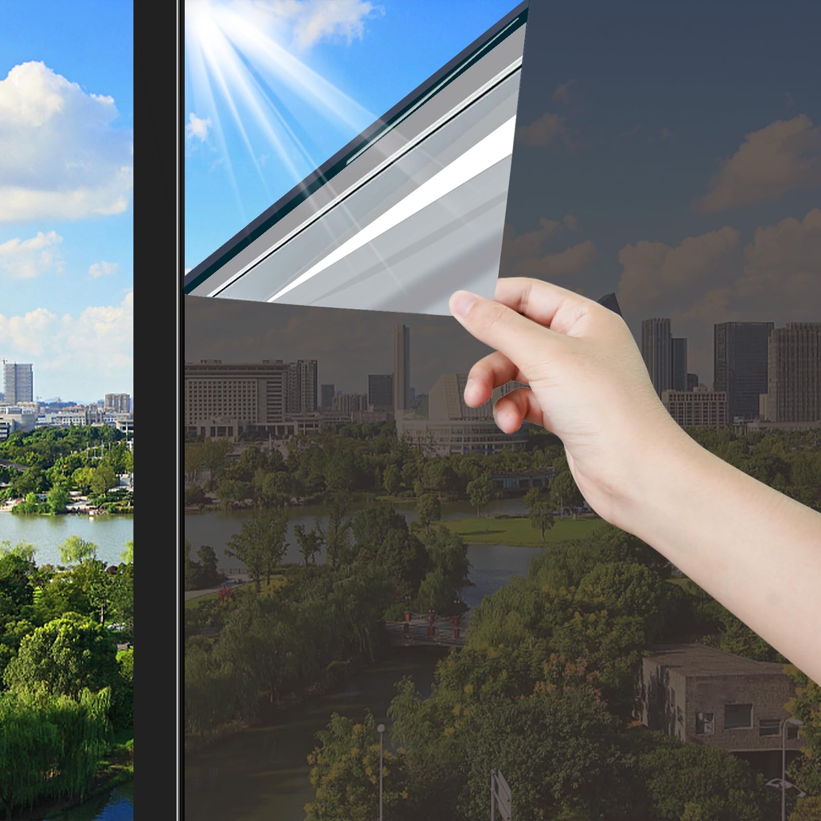 Amazon.com: ConCus-T One Way Window Film UV Blocking Window Tint Film ...