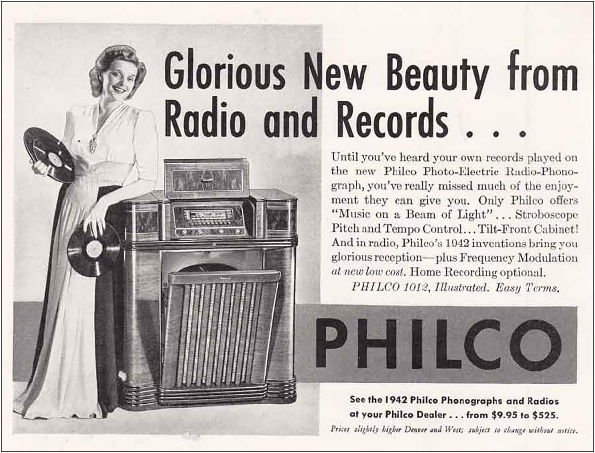 Amazon.com: RelicPaper 1941 Philco Photo-Electric Radio-Phonograph ...