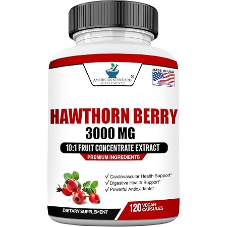 Amazon.com: N1N Premium Hawthorn Berry Capsules [Max Strength, 2660mg ...