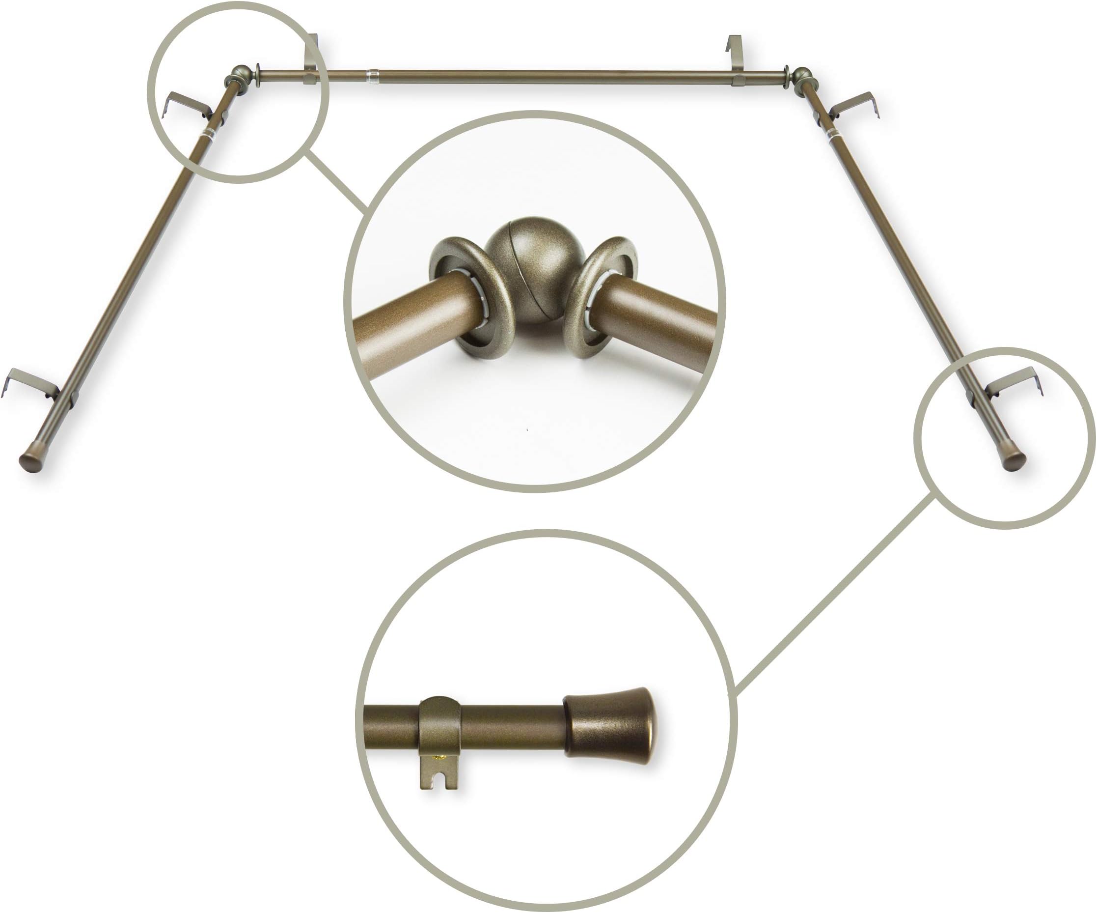 Amazon.com: Kirsch Continental 4.5" Wide Pocket Curtain Rod, 6622 ...